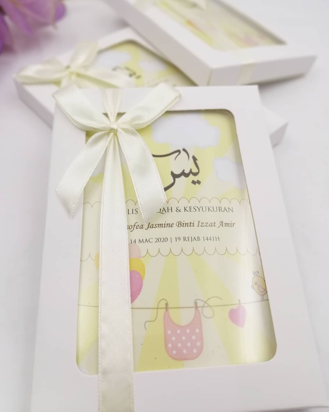 Buku Yasin Custom Cover Set Kotak dan Riben | BUKU YASIN CUSTOM SPECIALIST