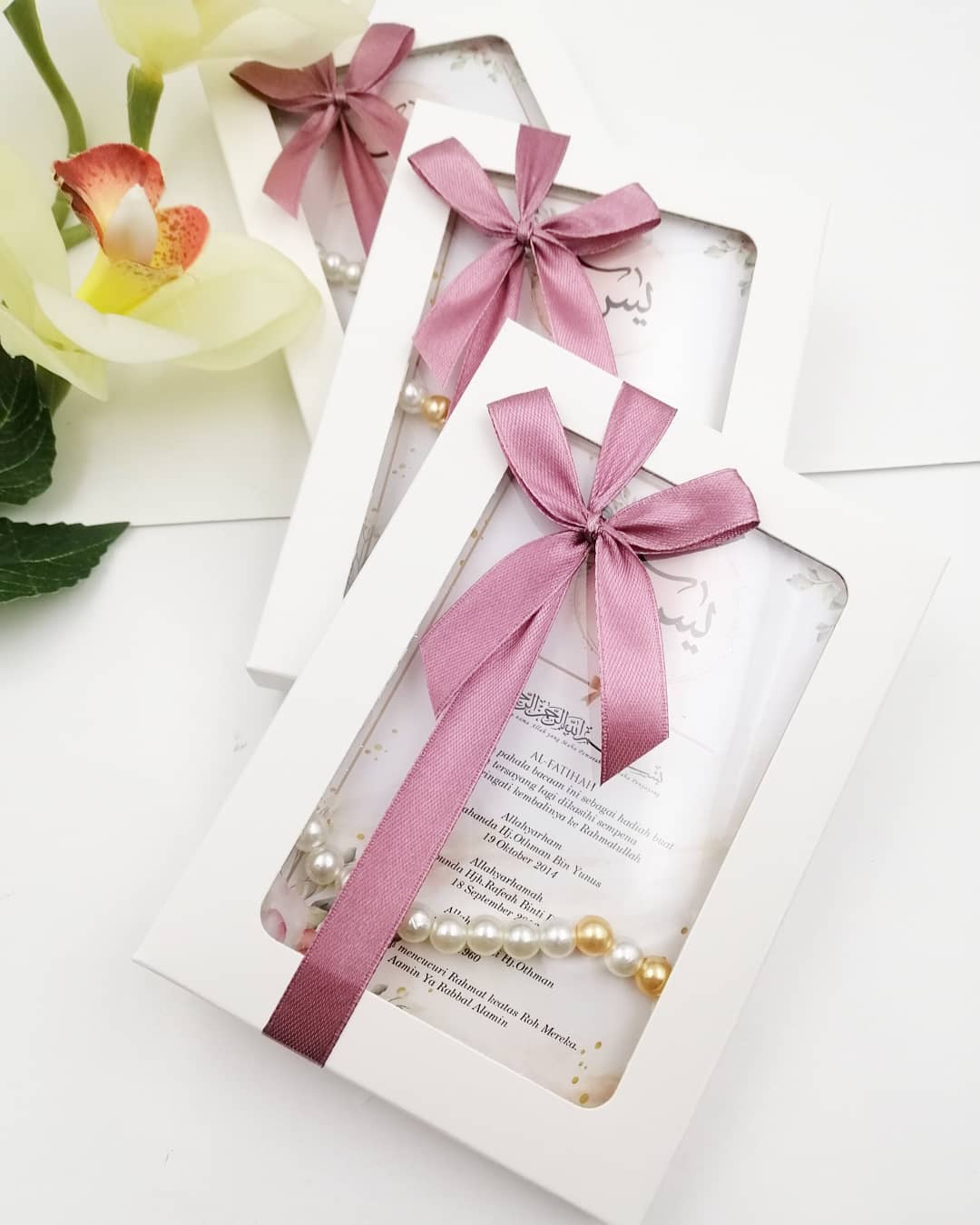 Buku Yasin Custom Cover Set Kotak, Tasbih dan Riben | BUKU YASIN CUSTOM ...