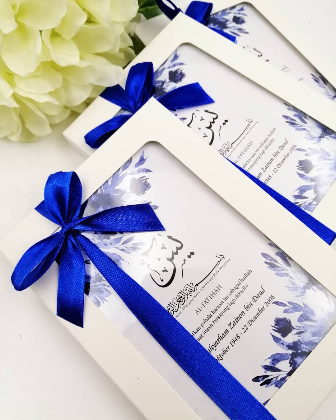 Buku Yasin Custom Cover Set Kotak dan Riben | BUKU YASIN CUSTOM SPECIALIST