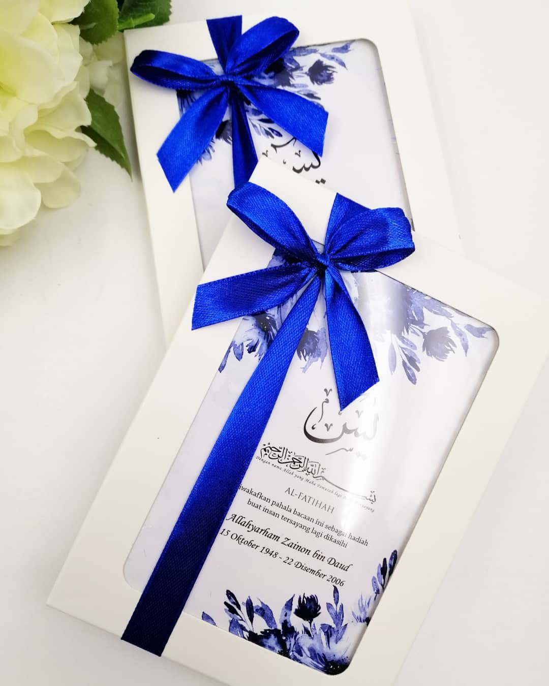 Buku Yasin Custom Cover Set Kotak dan Riben | BUKU YASIN CUSTOM SPECIALIST