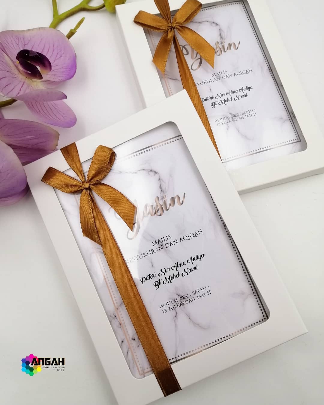 Buku Yasin Custom Cover Set Kotak dan Riben | BUKU YASIN CUSTOM SPECIALIST